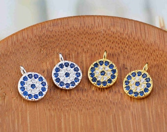 15 Sterling Silver Small Round Tag Charms With Jump Ring 925 - Etsy