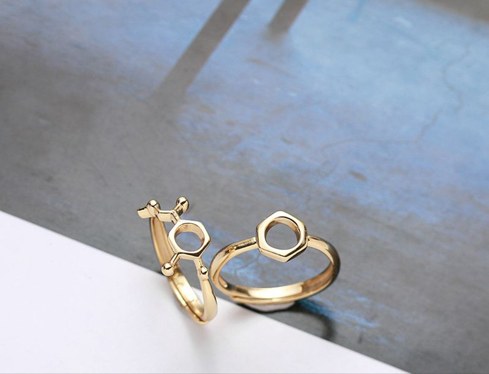 Sterling Silver Elements Science Ring, RNA Ring Jewelry, Adjustable ...
