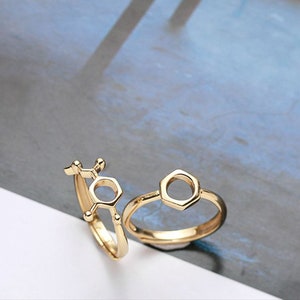 Sterling Silver Elements Science Ring, RNA Ring Jewelry, Adjustable ...