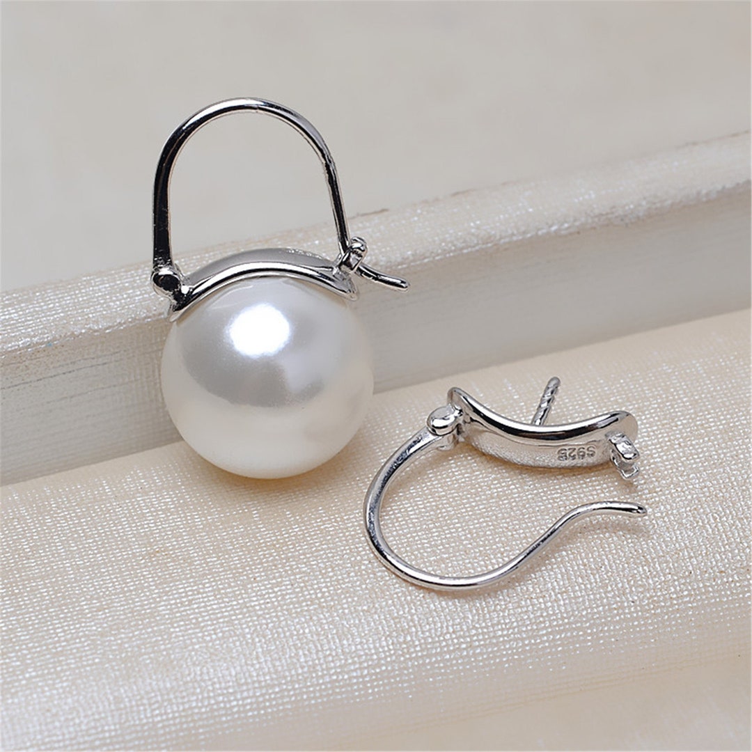 Sterling Silver Leverback Earring Settings, 925 Silver Earring Hoops ...