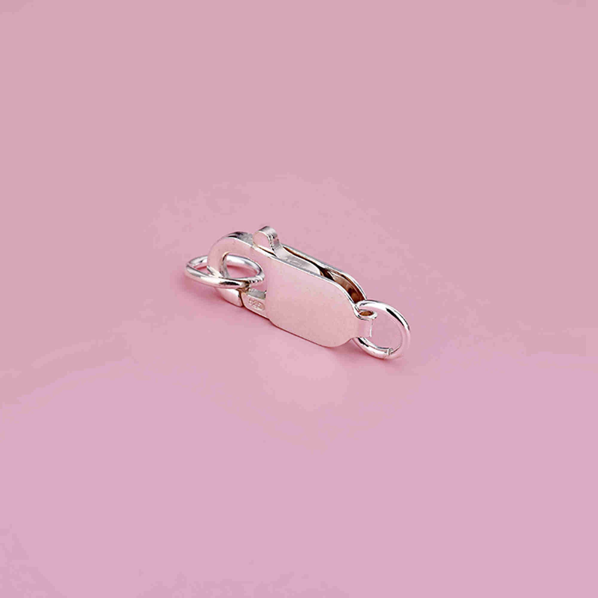 Sterling Silver Lobster Clasp With 2 Rings S925 Silver - Etsy