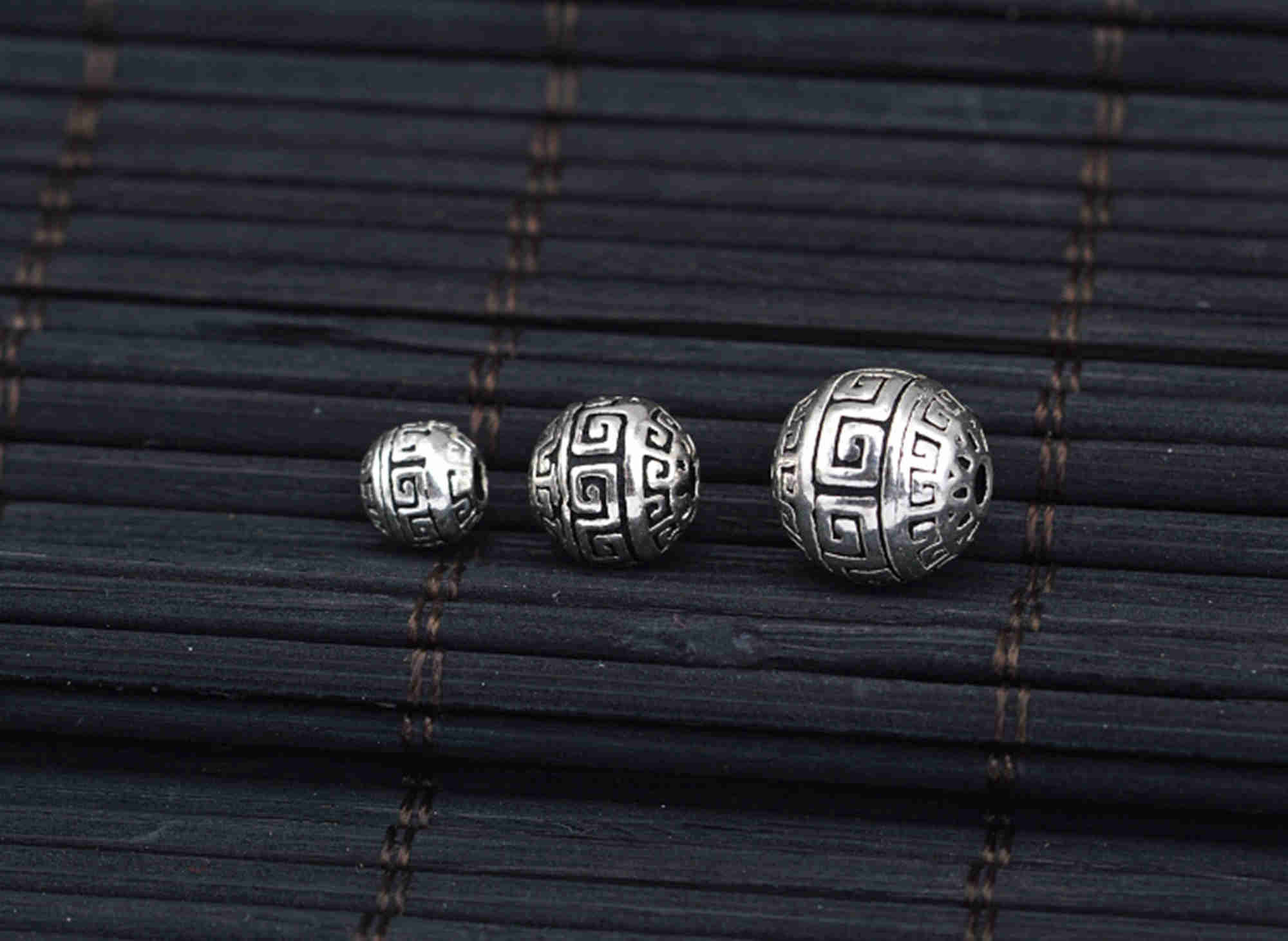 Sterling Silver Beads, Sterling Silver Round Beads, S925 Silver Round ...