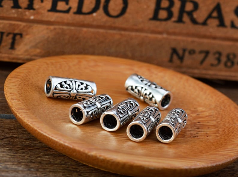 Sterling Silver Cross Tube Beads, Religious Bead, Christian Bead, Faith ...