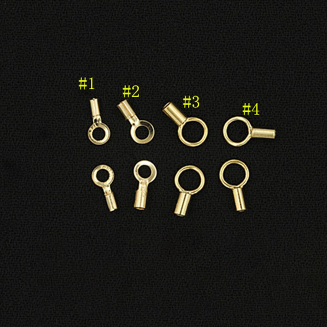 14K Gold Filled Cord End Caps, Gold Filled Cord End Caps for Bracelet ...