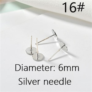 Gold Plated Flat Round Earring Posts, Earring Post for Jewelry Making ...