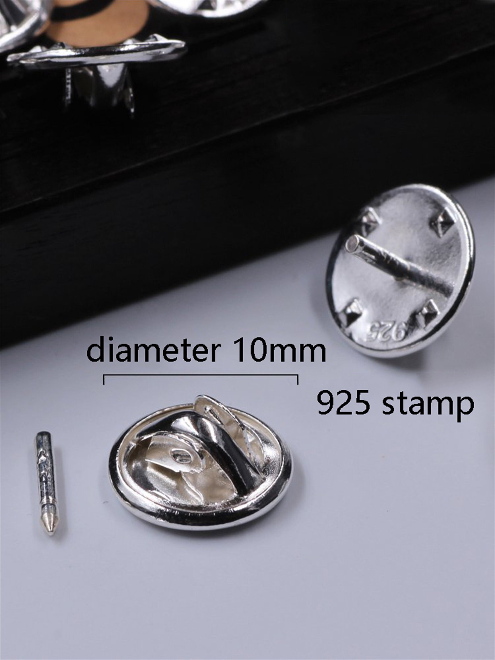 Sterling Silver Brooch Pin Back, 925 Silver Butterfly Pin Back for ...
