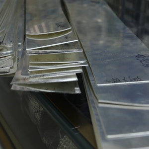 Sterling Silver Wide Slice Blanks, S925 Silver Flat Sheet, Sheet Ring ...
