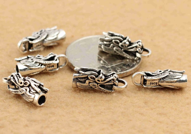 Sterling Silver Dragon Head Clasps S925 Silver Hook Clasp for - Etsy