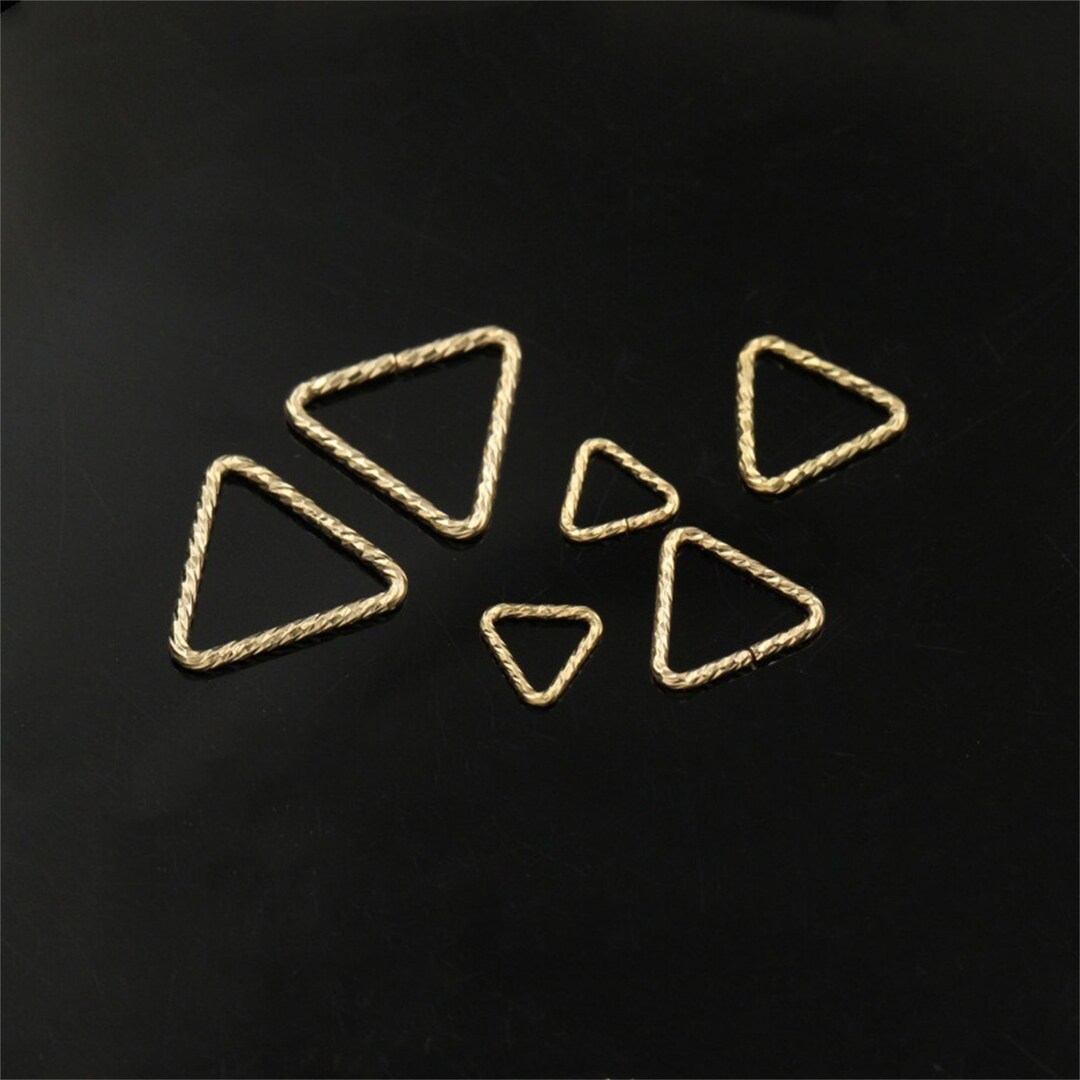 14K Gold Filled Twist Triangle Jump Rings, Gold Filled Open or Closed ...