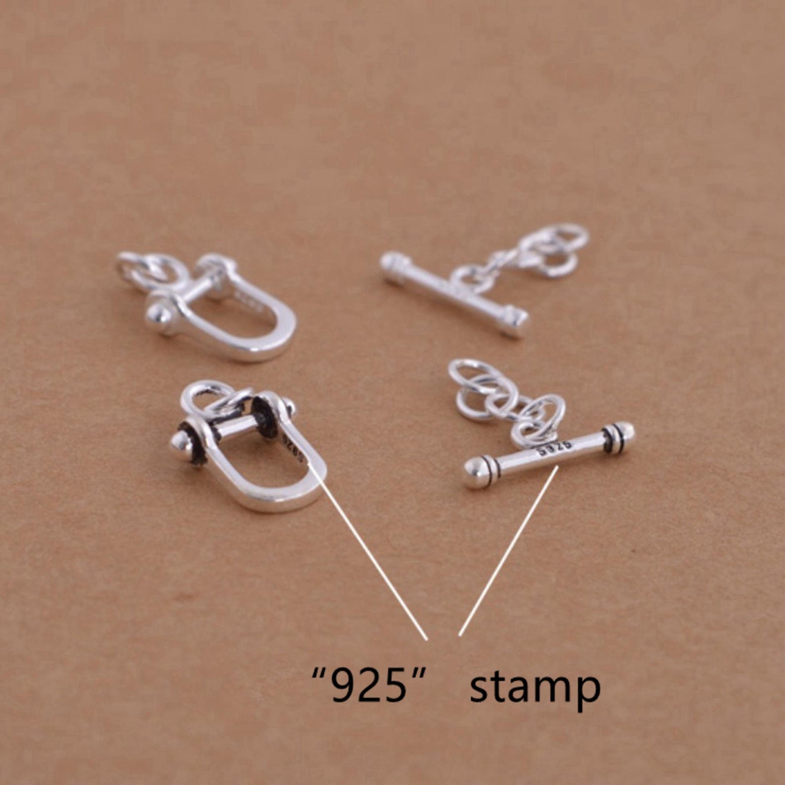 Sterling Silver Toggle Clasp,s925 Silver Round Chain Toggle Clasps for ...