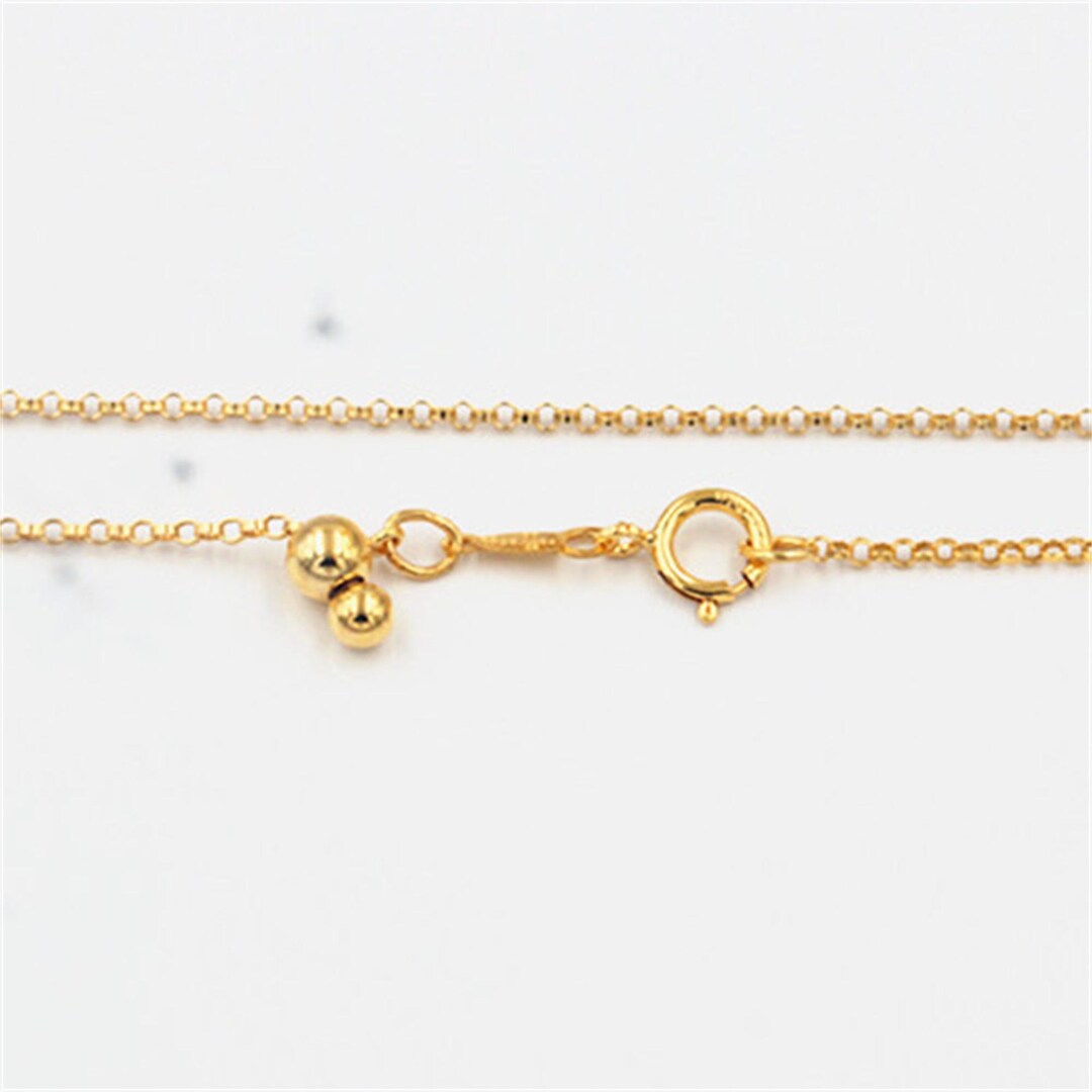 22 14K Gold Filled Rolo Chain With Spring Ring Clasp, Gold Filled Rolo ...