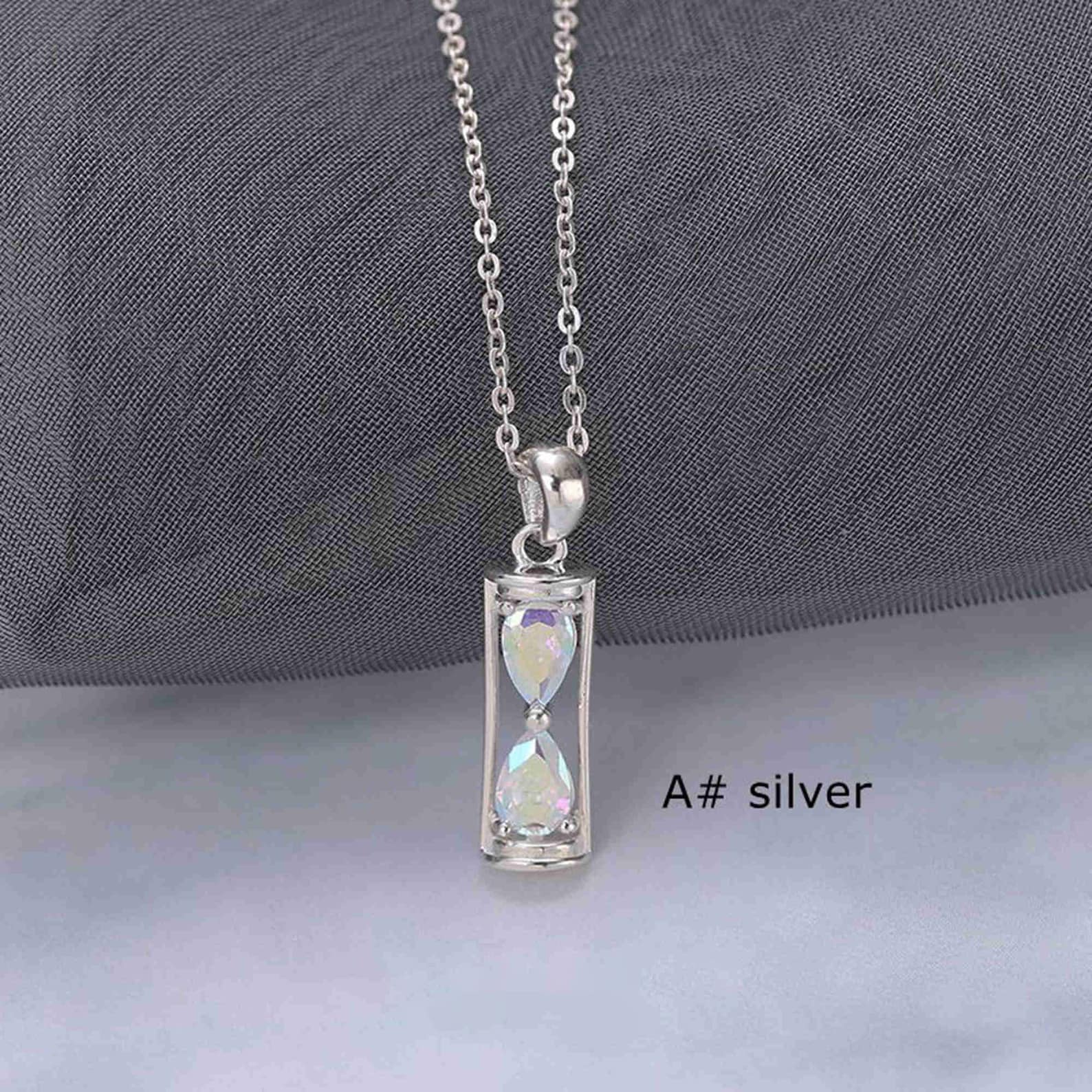 Sterling Silver Hourglass Charm Pendant, Hourglass Sand Timer Jewelry ...