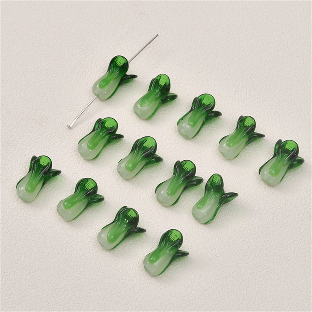Crystal Glass Vegetable Beads, Glass Chinese Cabbage Bead, Bok Choy ...