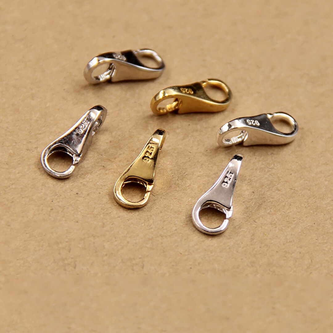 Sterling Silver Double Lobster Clasp, S925 Silver Trigger Clasps for ...