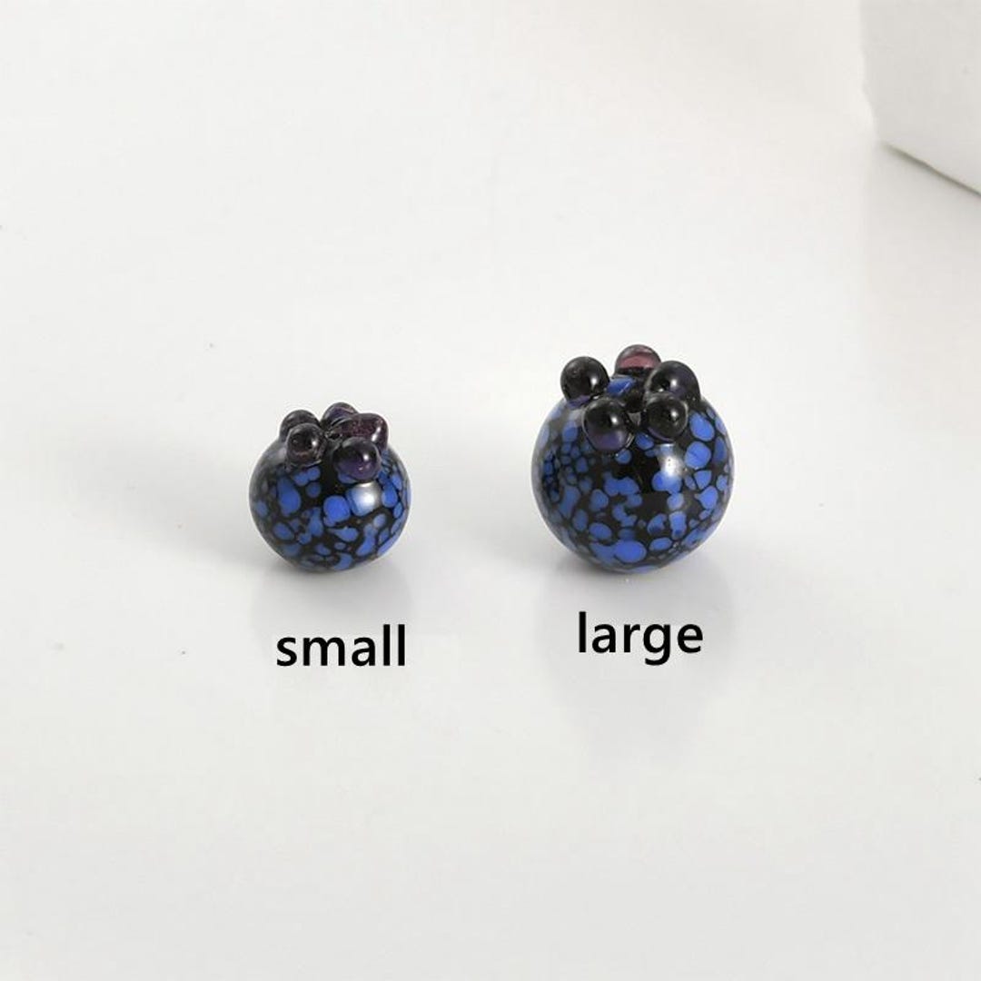 Glaze Blue Berry Beads, Glass Blueberries Beads, Fruit Bead, Sweet Bead ...