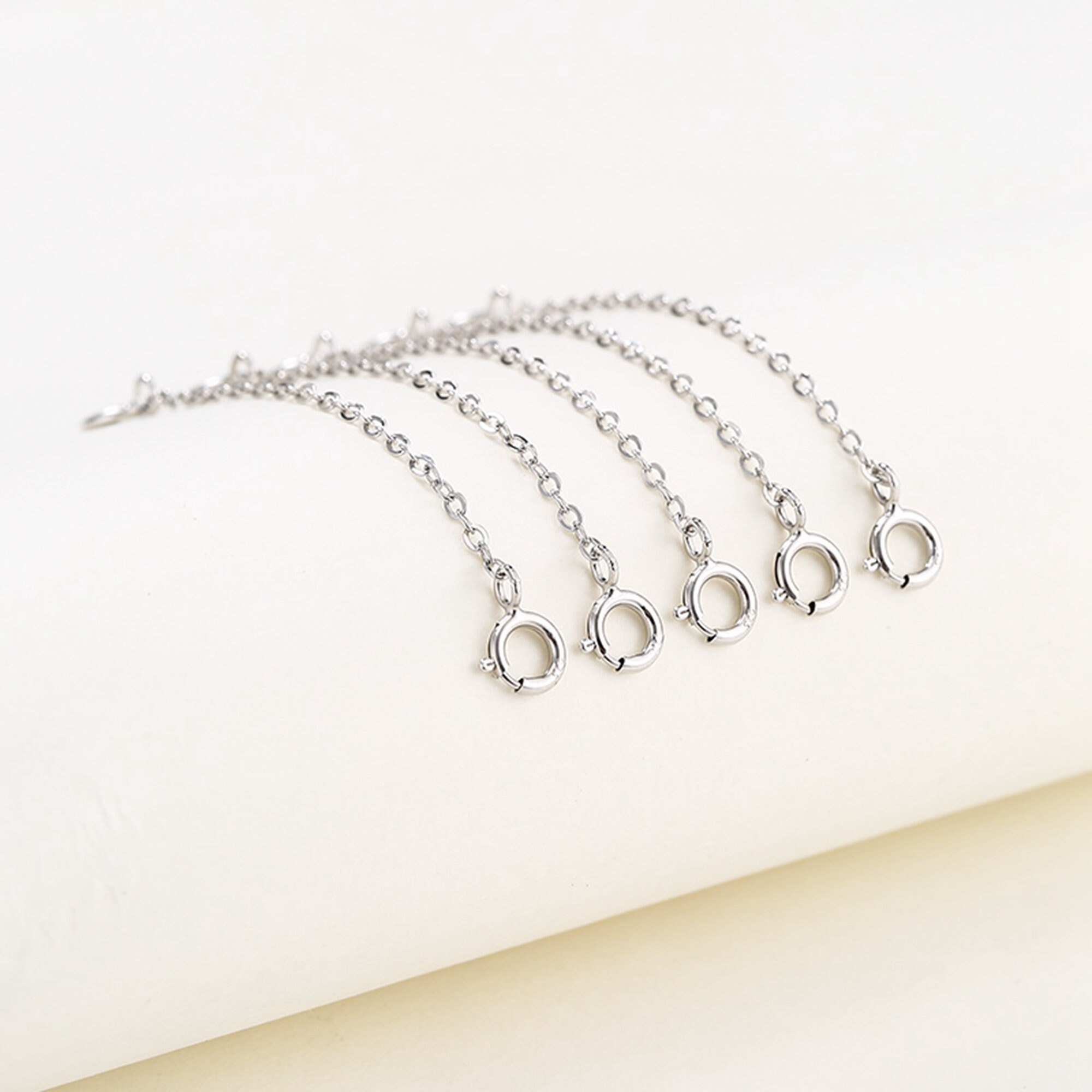 Sterling Silver Chain Extensions, S925 Silver Extender Chain for ...