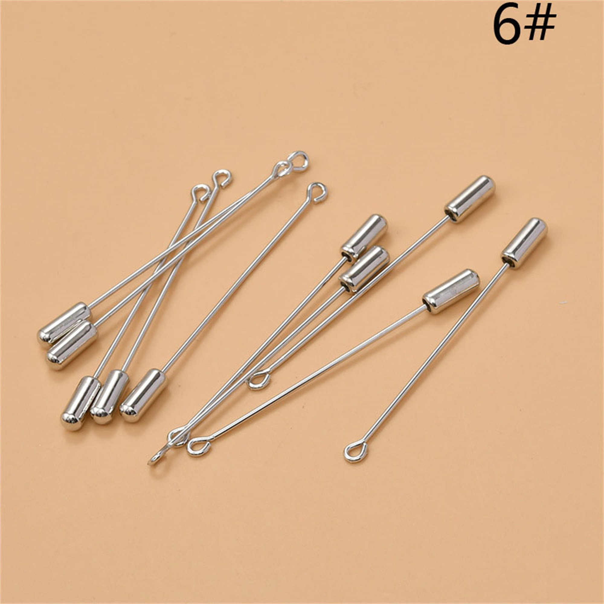 14K Gold Plated Eye Hole Needle Brooch, Eye Hole Lapel Pin Finding With ...