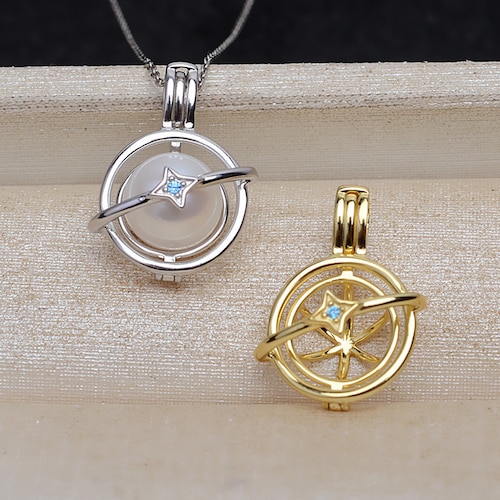 Solid S925 Sterling Silver Pearl Cage Pendant Cage for Pearl - Etsy