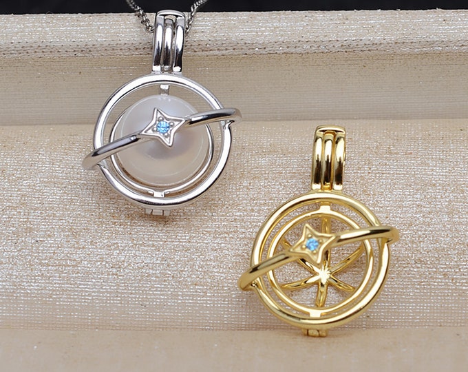 Sterling Silver Mermaid Jewelry Setting, S925 Silver Fish Tail Necklace ...