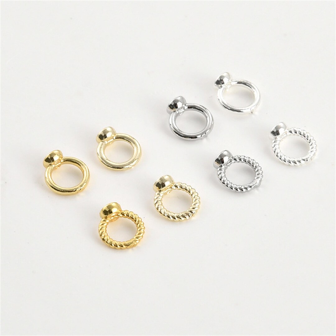 14K Gold Plated Bead End Cap, Bead Cap, Round Connector for Jewelry ...