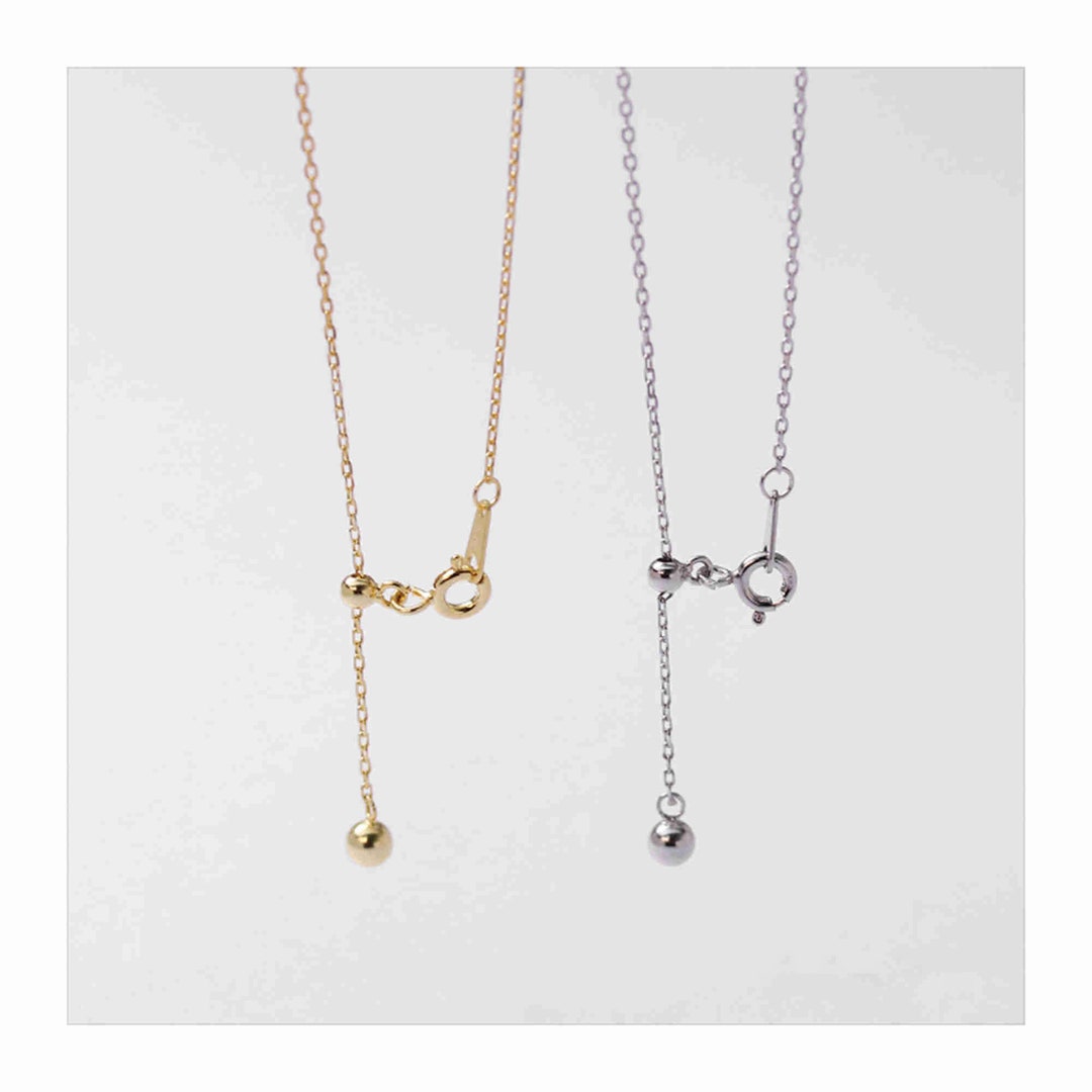 17.3 Sterling Silver Y Shape Cable Chain W/ Ball End,s925 Silver Cable ...