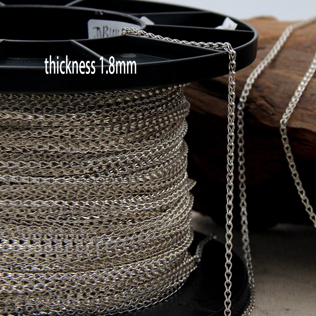 Sterling Silver Chopin Chain, S925 Silver Chopin Chain for Jewelry ...