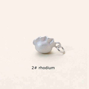 Sterling Silver Dumpling Charm Pendant, Food Jewelry, Steamed Stuffed ...