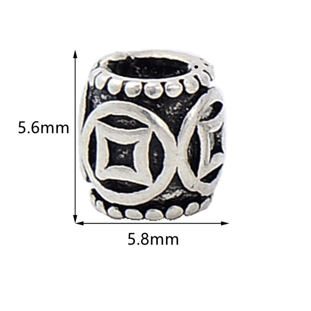 Sterling Silver Coin Beads, Money Bead, Currency Bead, Numismatic Bead ...