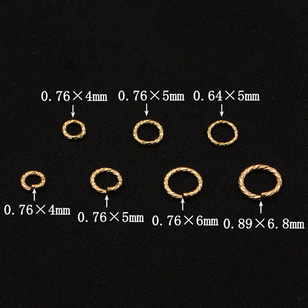14K Gold Filled Round Circle Twist Jump Rings,gold Filled Open or ...