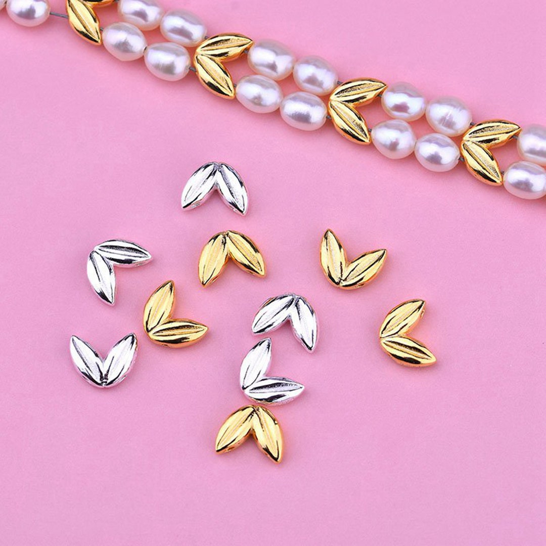 Sterling Silver Wheat Beads, Grain Bead, Cereal Bead, Crop Bead, Field ...
