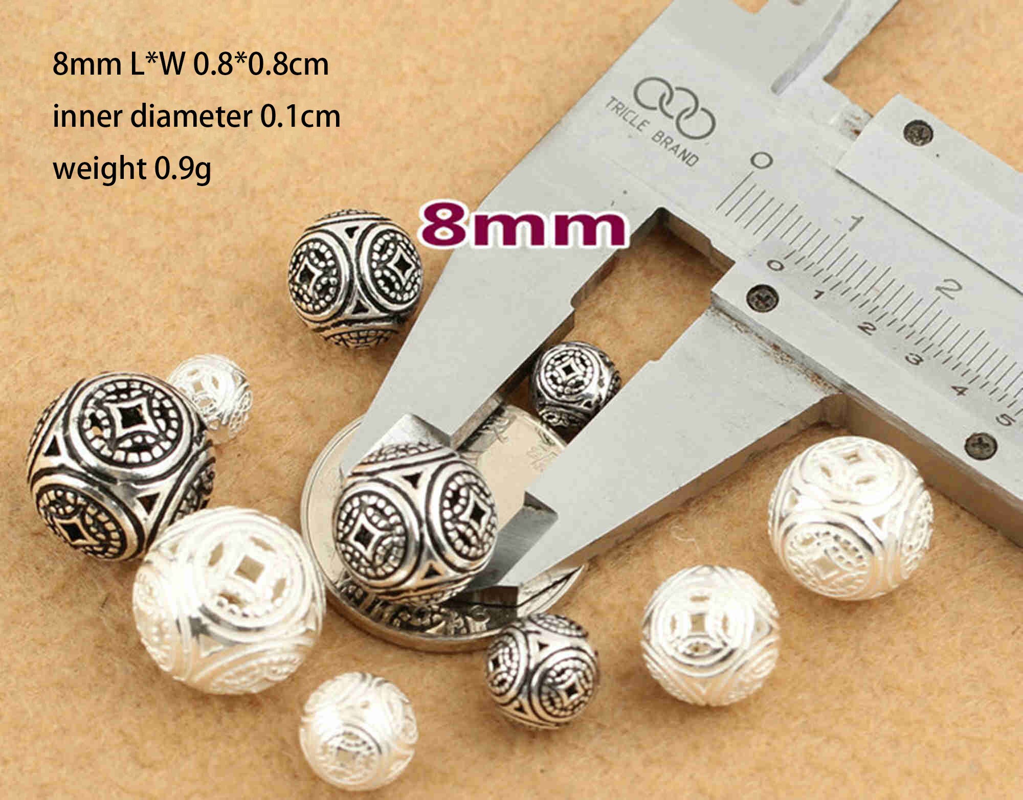 Sterling Silver Beads Sterling Silver Round Beads S925 - Etsy