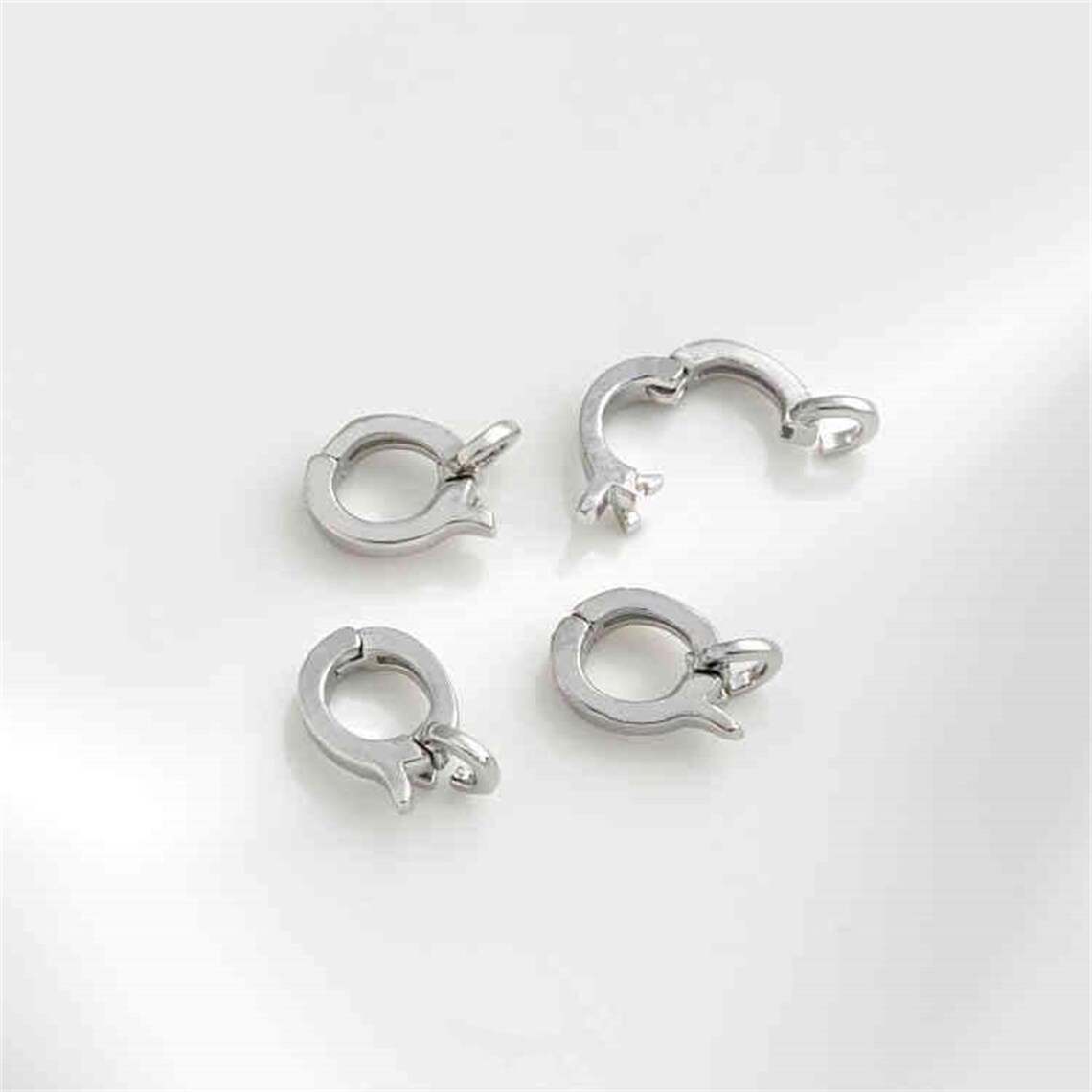 14K Gold Plated Oval Clasp, Push Gate Clasp for Jewelry Making Supplies ...
