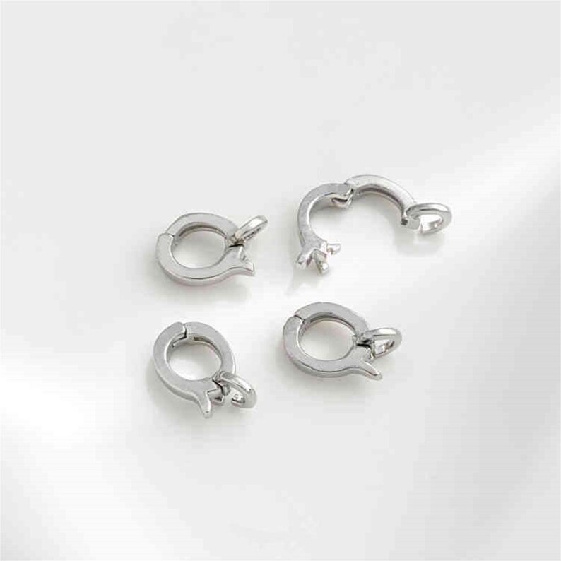 14K Gold Plated Oval Clasp, Push Gate Clasp for Jewelry Making Supplies ...