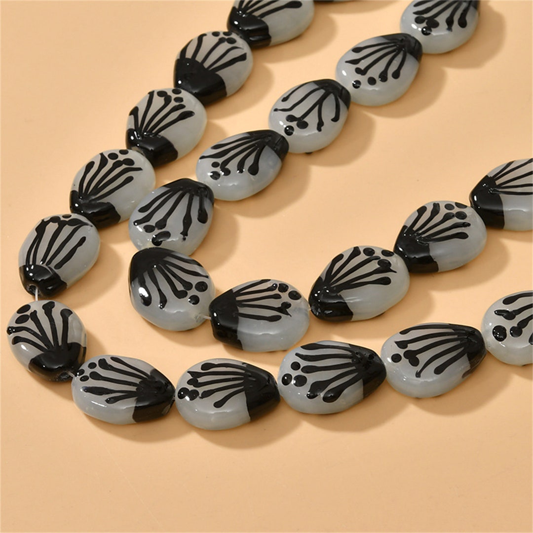 Crystal Glass Water Drop Beads, Glass Flower Bead, Jade Glass Bead ...