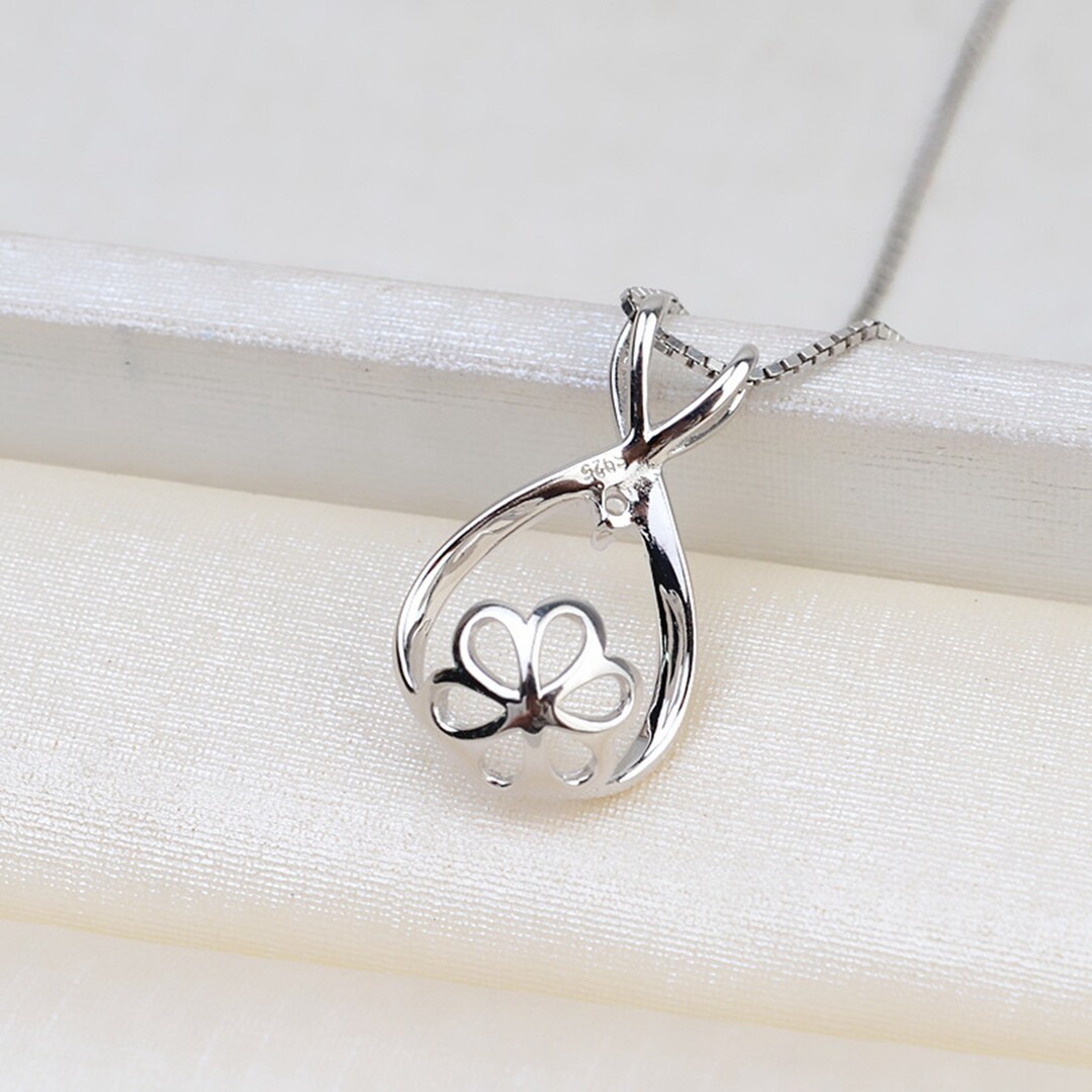 Sterling Silver Pendant Setting, Silver Zircon Pendant Setting for ...