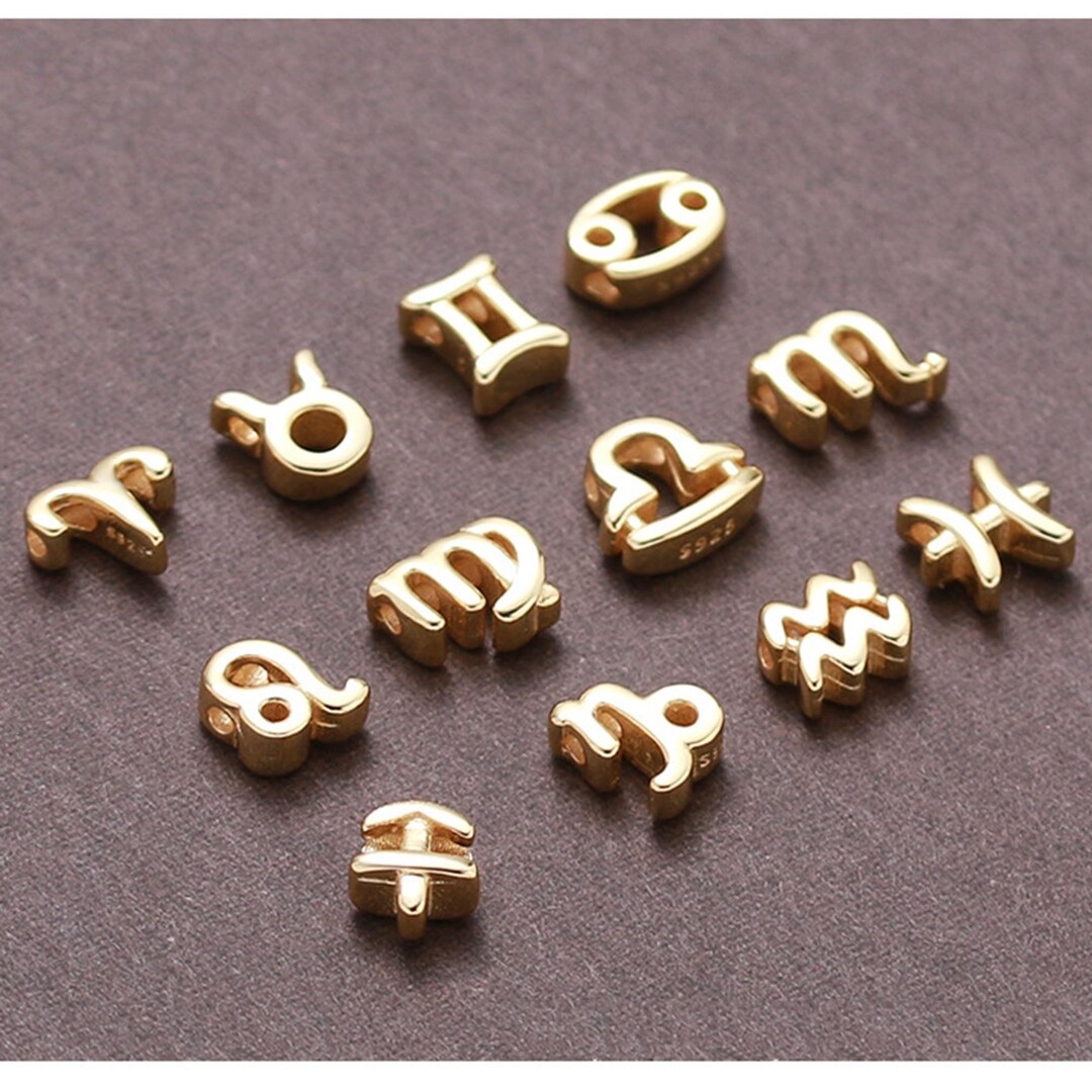 Sterling Silver Beads, Silver Zodiac Bead, Silver Constellations Bead ...