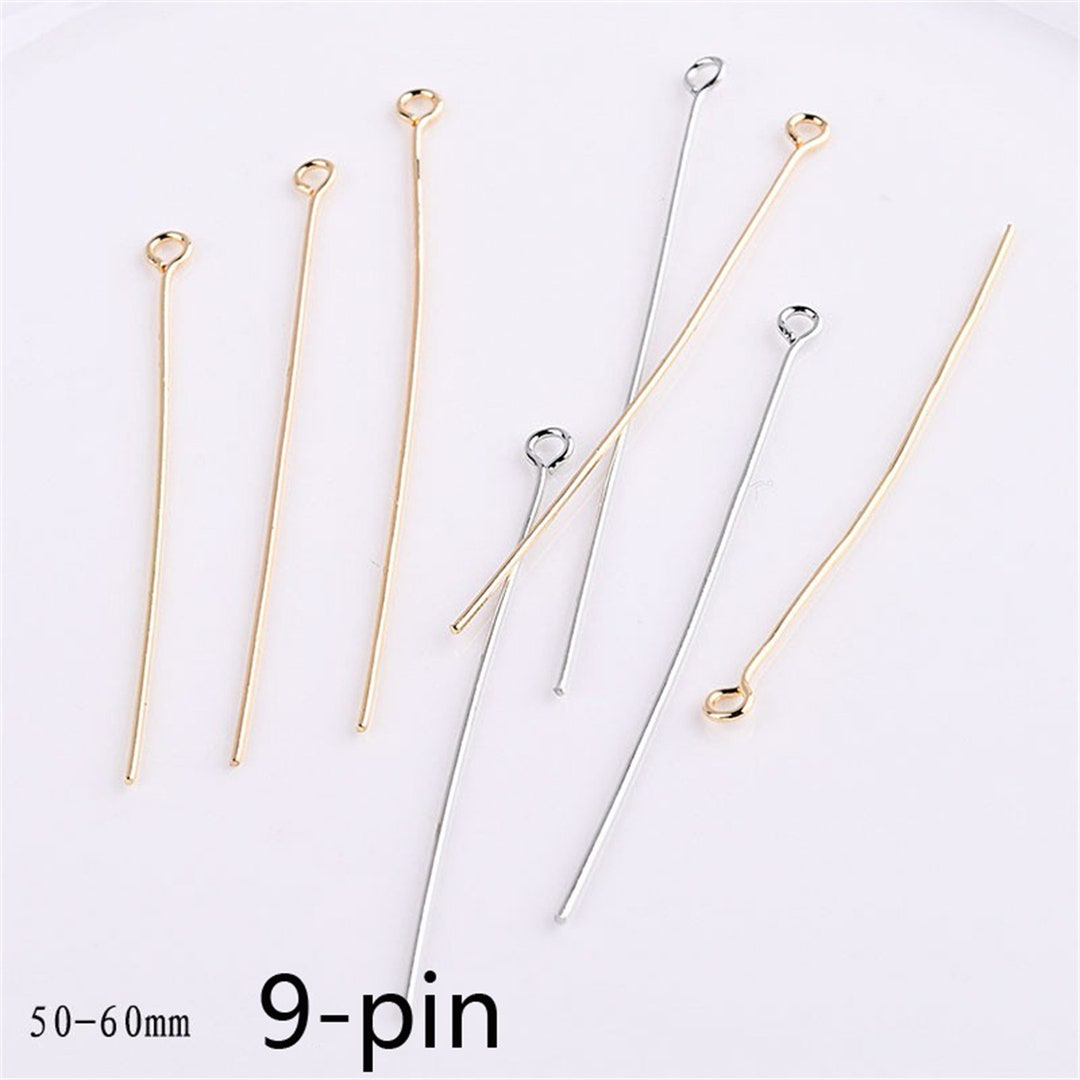 Gold Plated Pins Headpins, Gold Tone Eye Pins for Jewelry Making, Gold ...