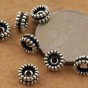 Sterling Silver Double Gear Beads, Steampunk Bead, Mechanical Bead ...