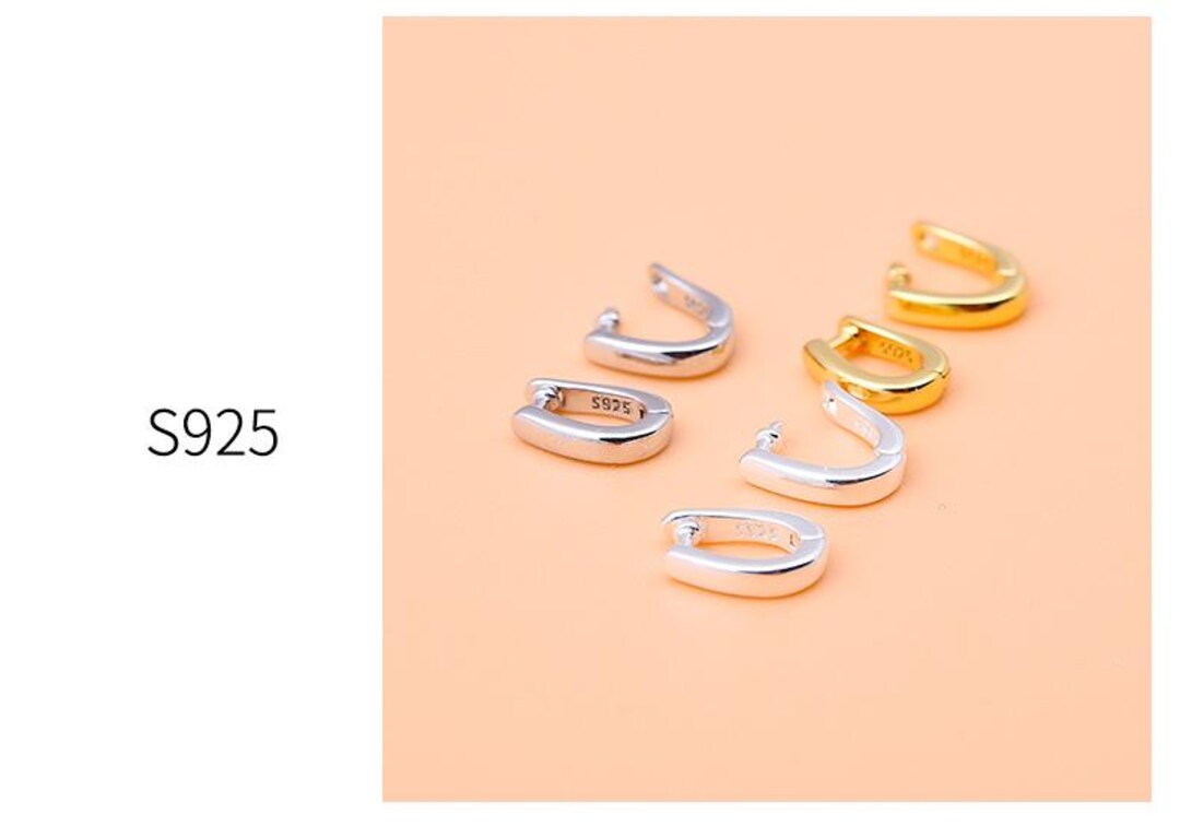 Sterling Silver Hinged Ring Push Gate Clasps, S925 Silver Spring Gate ...