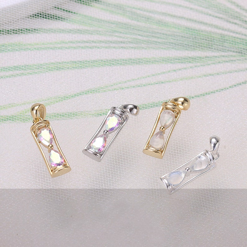 Sterling Silver Hourglass Charm Pendant Hourglass Sand Timer - Etsy
