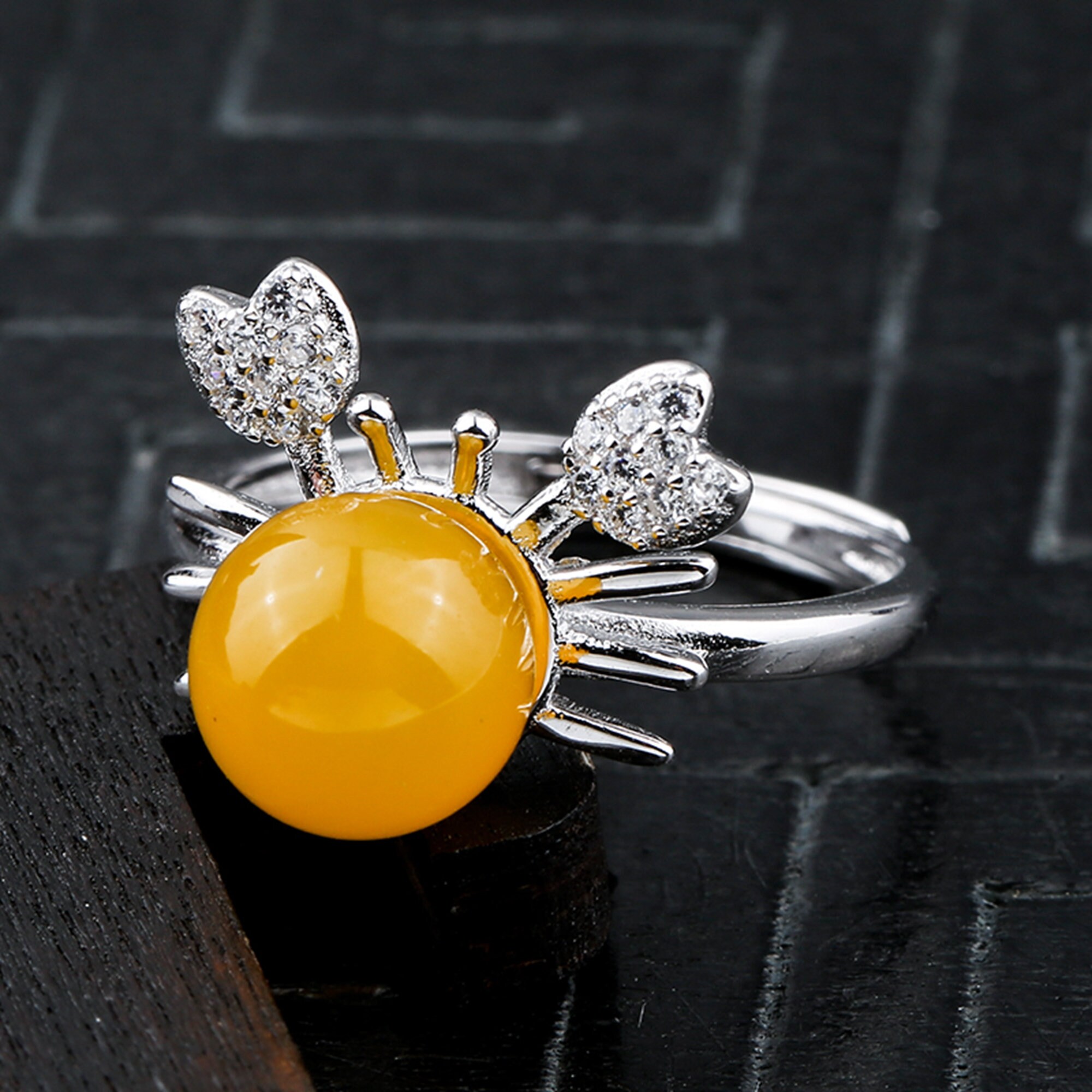 Sterling Silver Crab Ring Setting, S925 Silver Ring Setting, Sterling ...