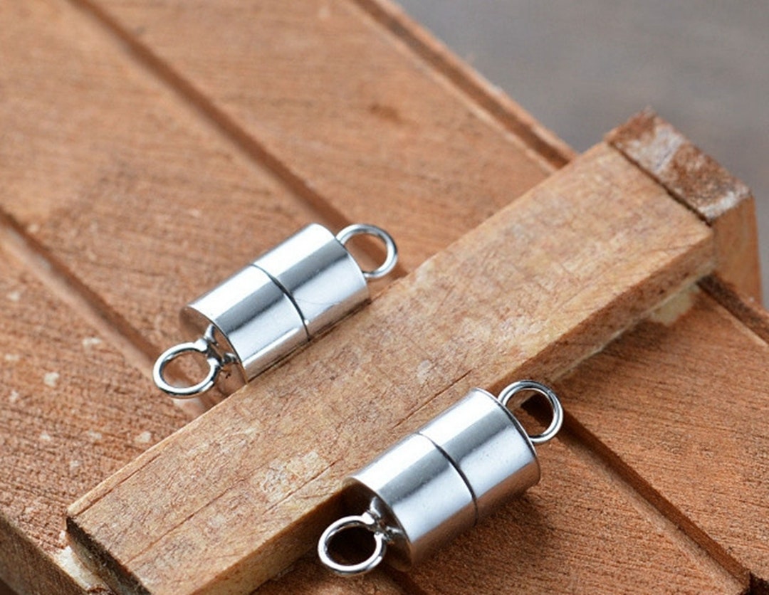 Sterling Silver Magnet Clasps, S925 Silver Magnetic Clasp for Jewelry ...