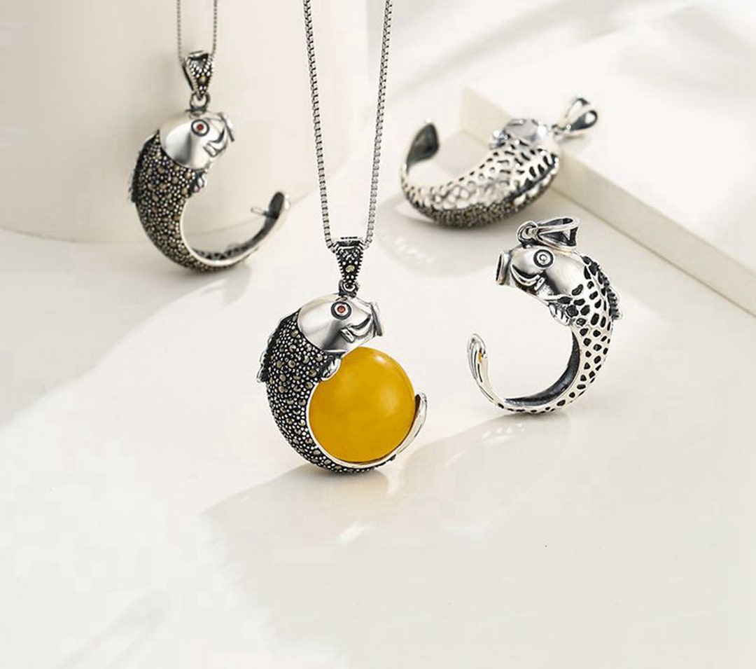 Sterling Silver Fish Pinch Bails for Pearls, Silver Pinch Bail, Fish ...