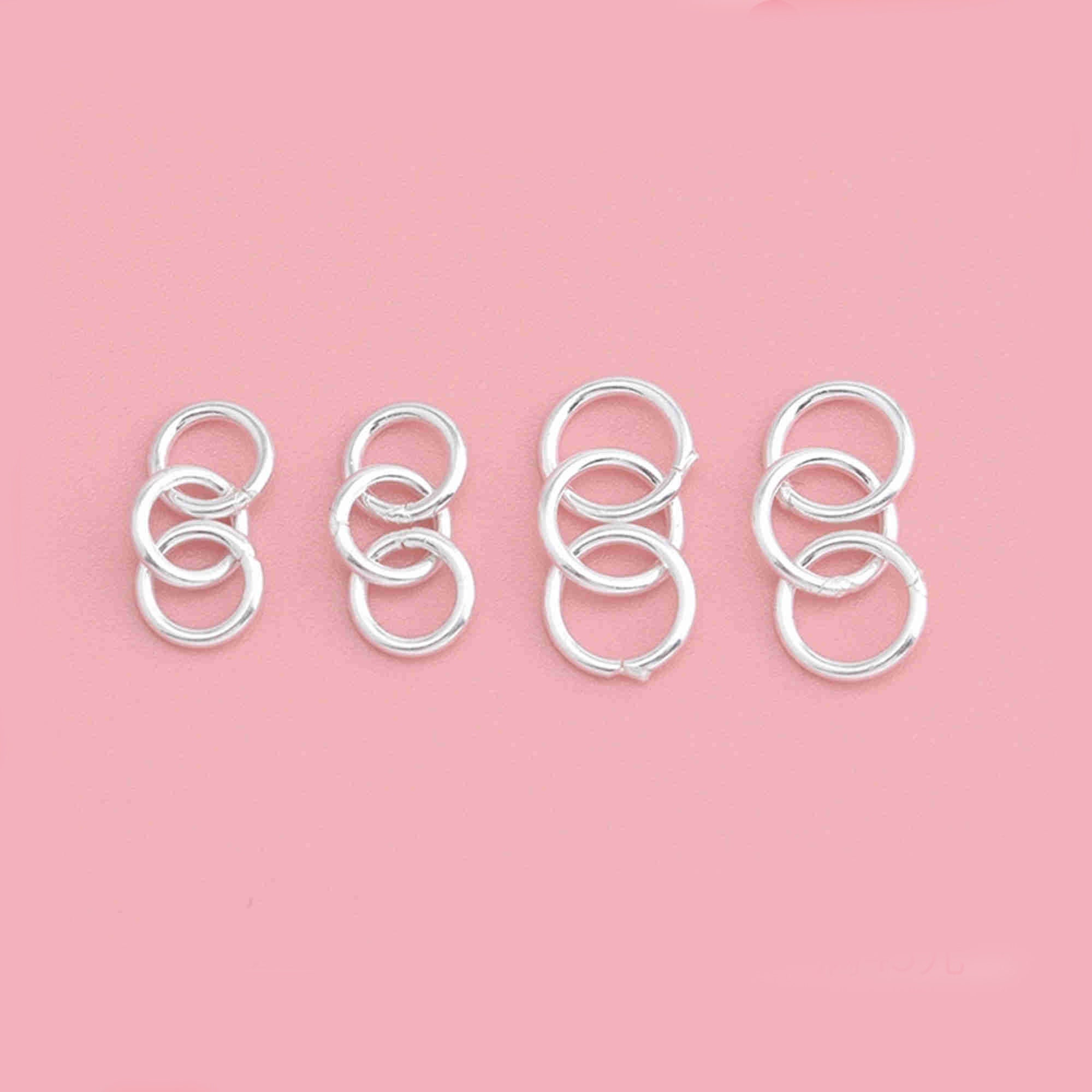Sterling Silver Closed Ring Chain Extensions, S925 Silver Extender ...