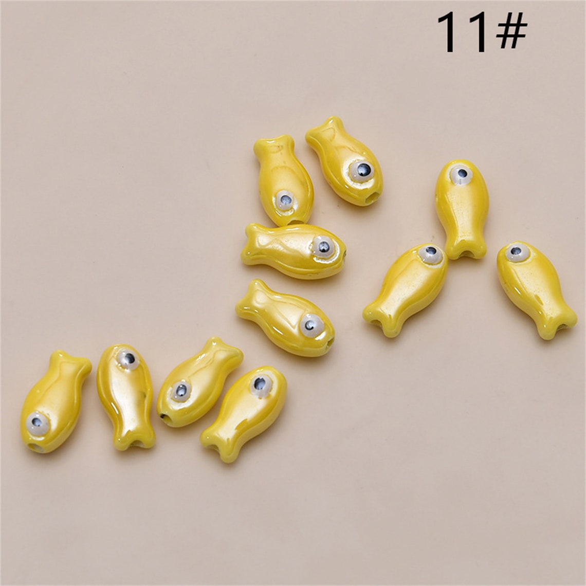 Colorful Ceramics Fish Beads, Sea Life Bead, Ocean Bead, Marine Bead ...