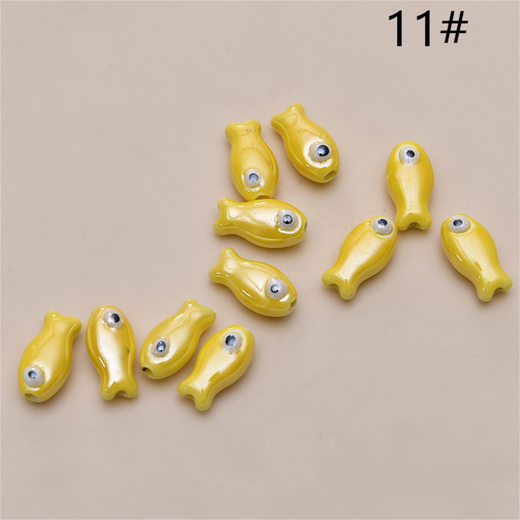 Colorful Ceramics Fish Beads, Sea Life Bead, Ocean Bead, Marine Bead ...