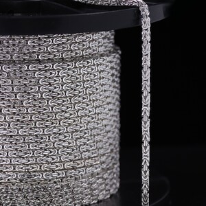 Sterling Silver Byzantine Emperor Chain, Bail Chain for Jewelry Making ...