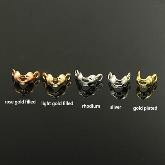 14K Gold Filled Ball Chain Closures Gold Filled End Tip - Etsy