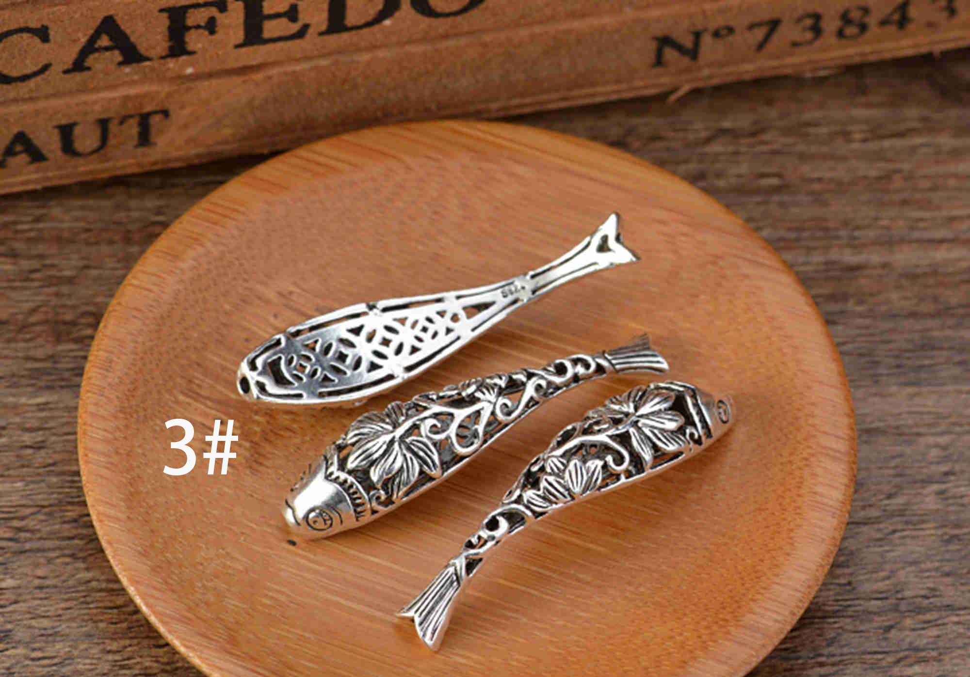Sterling Silver Beads, Sterling Silver Fish Beads, S925 Silver Beads ...