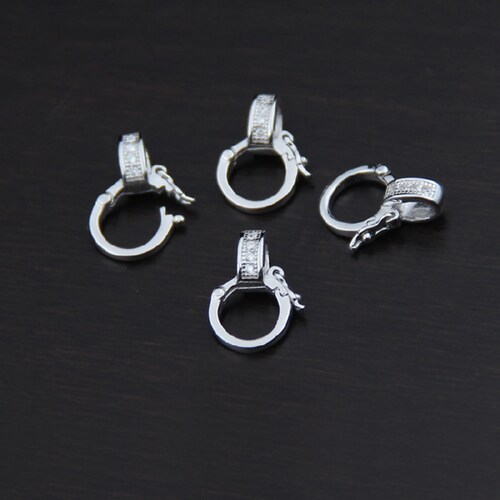 Sterling Silver Circle Clasp S925 Silver Spring Round Pearl - Etsy